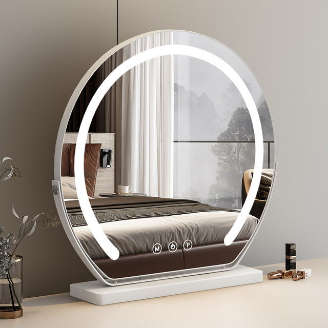 Desktop intelligent LED makeup mirror with lamp girl bedroom dressing ...