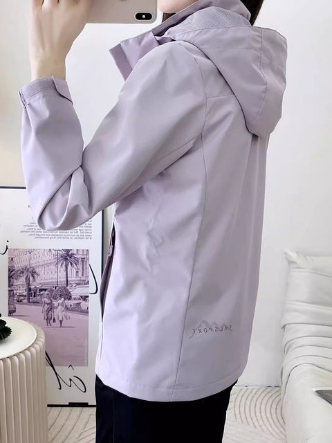 2025 new spring jacket for women in spring and autumn jacket mesh lining outdoor windproof ...