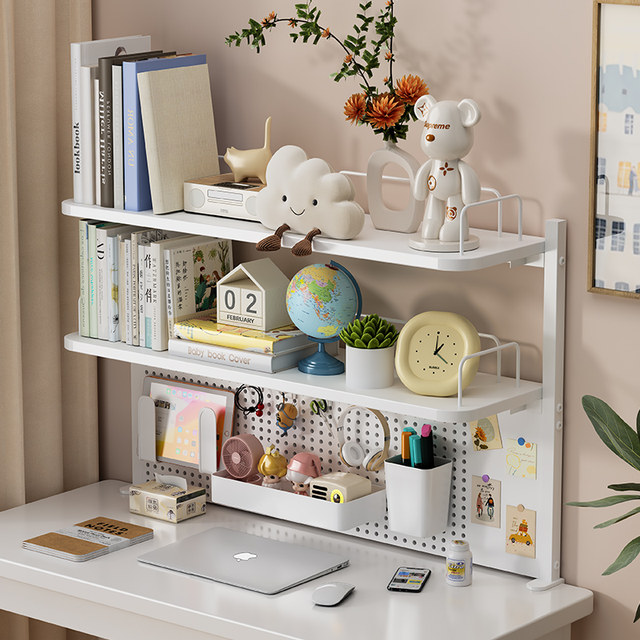 Desktop hole board storage rack office desk multi-layer storage rack ...