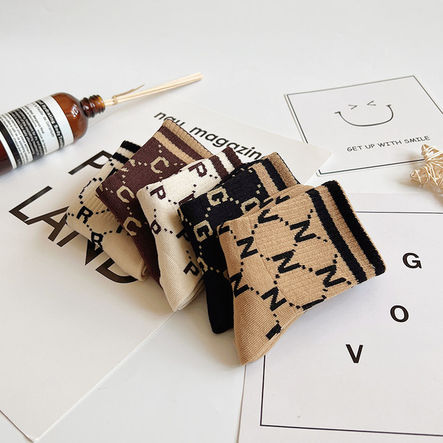 Children's high-waisted socks Korean style autumn and winter college ...