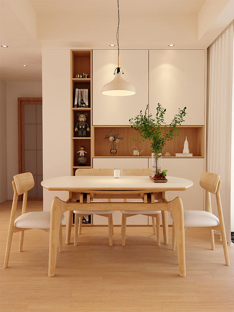 Solid Wood and Stone Dining Table and Chair Set 2025 New arrival For Home Small Apartment Dining ...