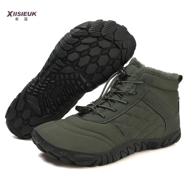 Snow boots men 2024 new winter plus velvet outdoor northeast cotton ...