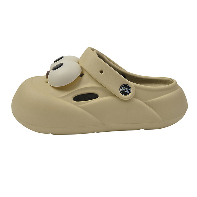 High-end thick-soled toe-cap slippers for women, cute summer outerwear ...