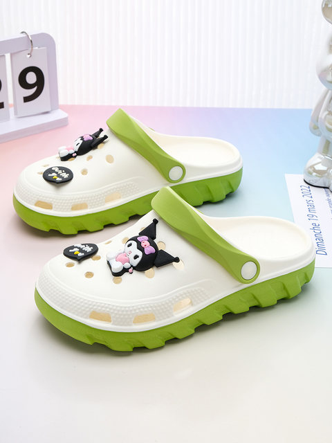 Croc Shoes Women's Outer Wear 2024 Summer Fishbone Anti-Slip Soft Sole ...