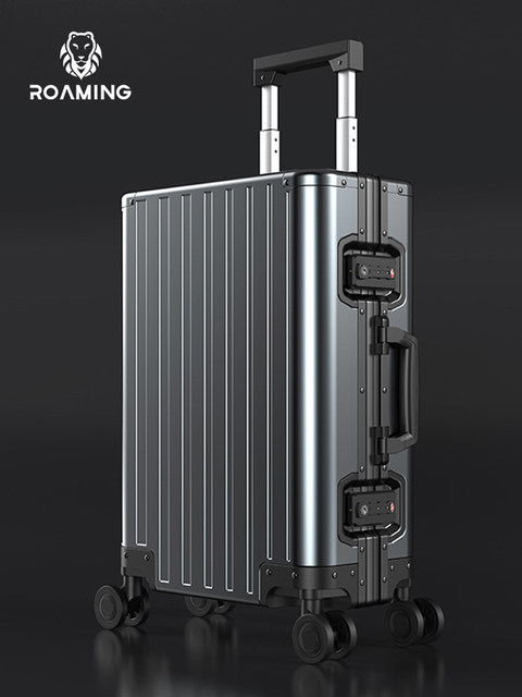 Roaming all-aluminum magnesium alloy suitcase for men and women 24 ...