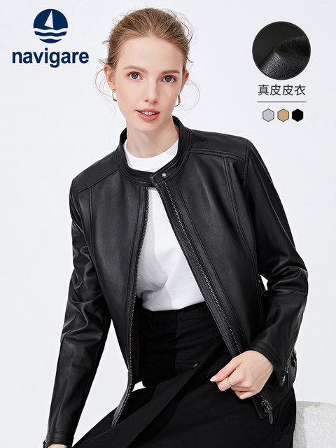 [Cambodian Skin] Navigare Italian Sailing Black Leather Women's ...