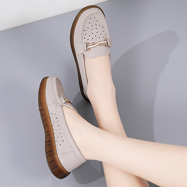 Women's summer shoes, new hollow breathable wide-foot fat shoes for ...