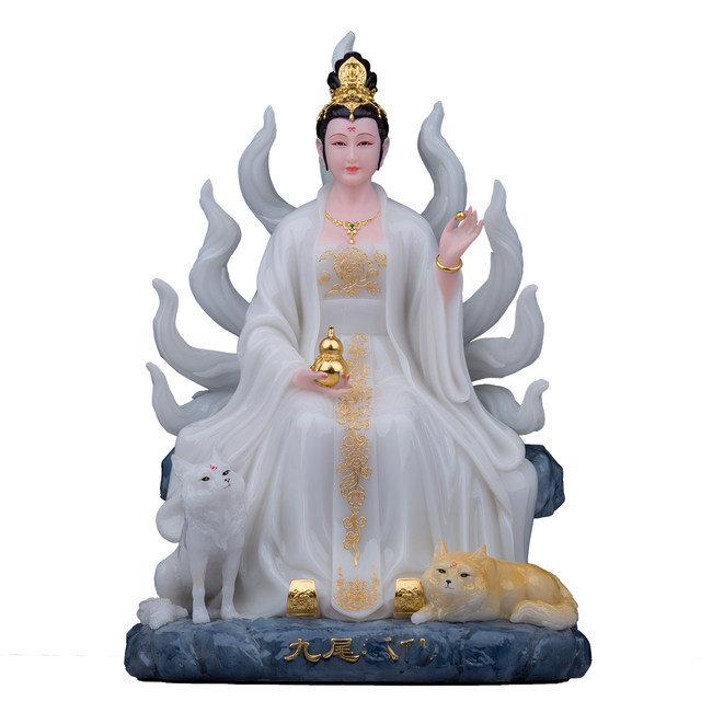 Daji Empress Statue Nine-tailed Statue Male and Female Fox Hu Buddha ...