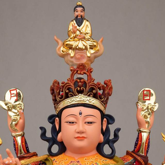 Collection of white marble ancient color Doumu Yuanjun statue for home ...