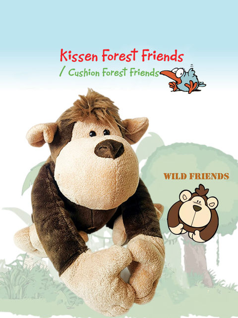 German NICI counter genuine wild friend classic monkey lion tiger plush ...