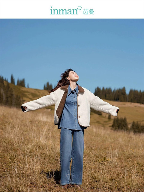 Inman reversible sherpa short coat for women 2024 autumn and winter new ...