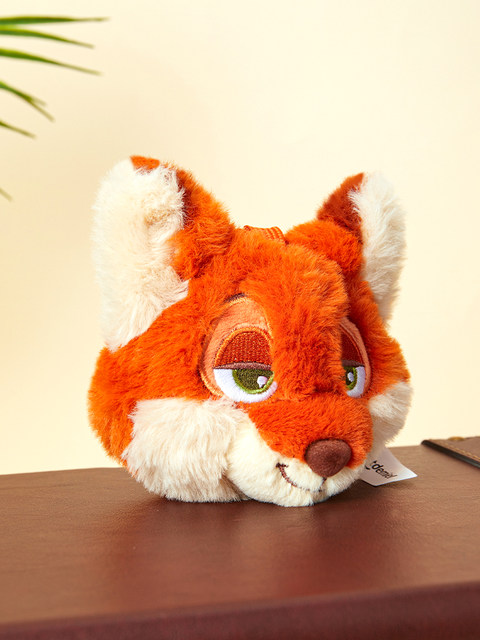 MINISO Disney Zootopia Fox Nick Judy Flower Plush Doll Portrait Mirror