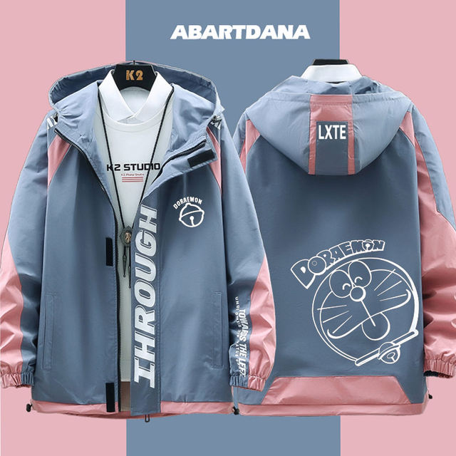 Doraemon coat, trendy casual clothes, loose jacket tops, teen men's ...