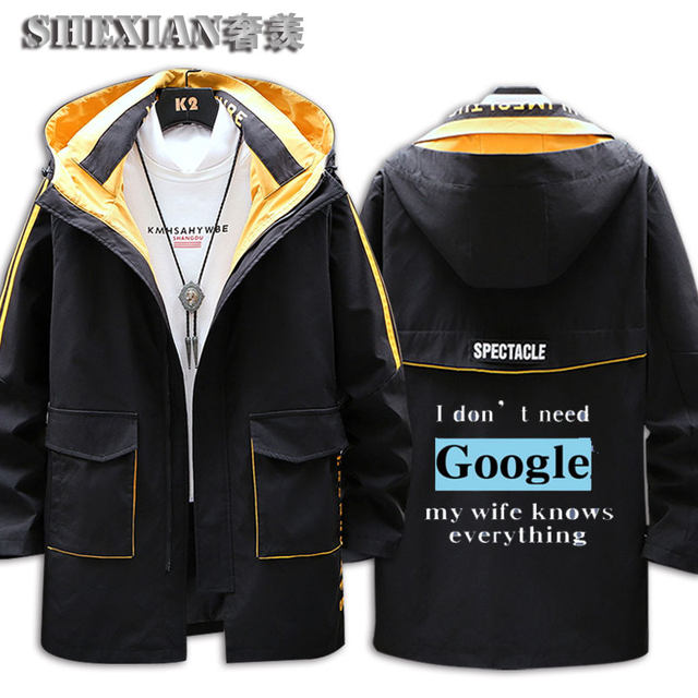 Google Google Xueba IT Programming Geek Programmer Medium Long Jacket ...