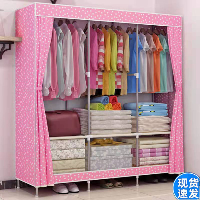Simple cloth wardrobe dust -proof cloth wardrobe rental house house ...