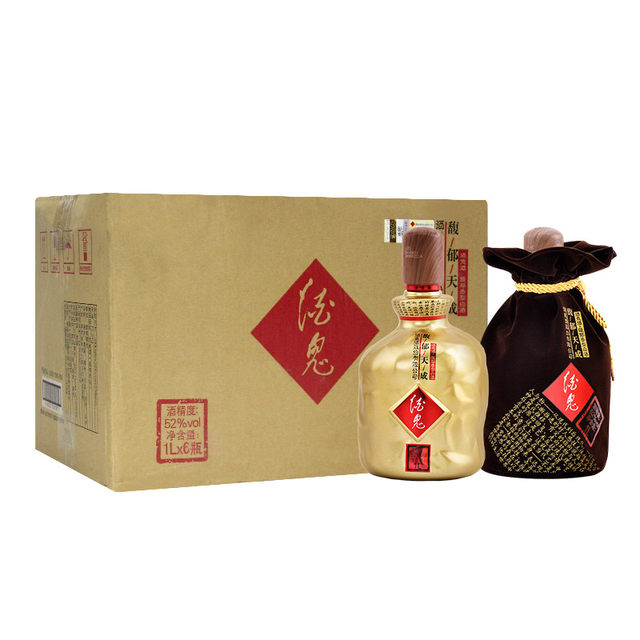 Jiugui Liquor 52% Fragrant Tiancheng 1000ml*6 bottles full box of fragrant liquor