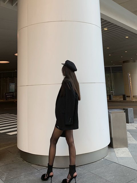 Bacchus online black basic versatile slim blazer fashionable European ...