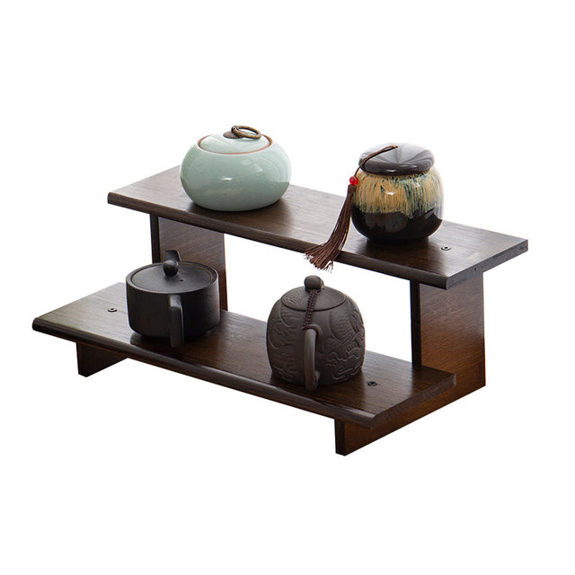 Desktop tea cup teapot stand small Duobao Pavilion tea set display ...