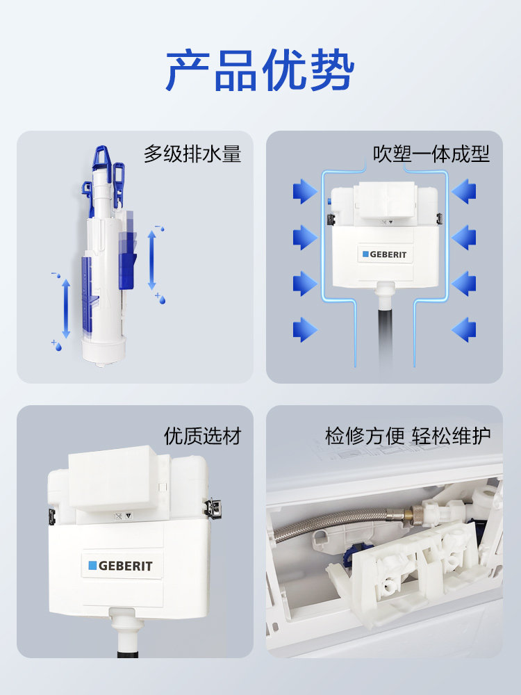 Geberit Sigma Concealed Squat Toilet Tank - In-Wall HDPE