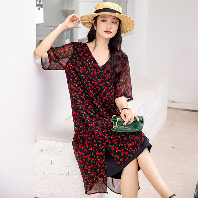 Plus size women's clothing 2024 new French retro ladylike temperament ...