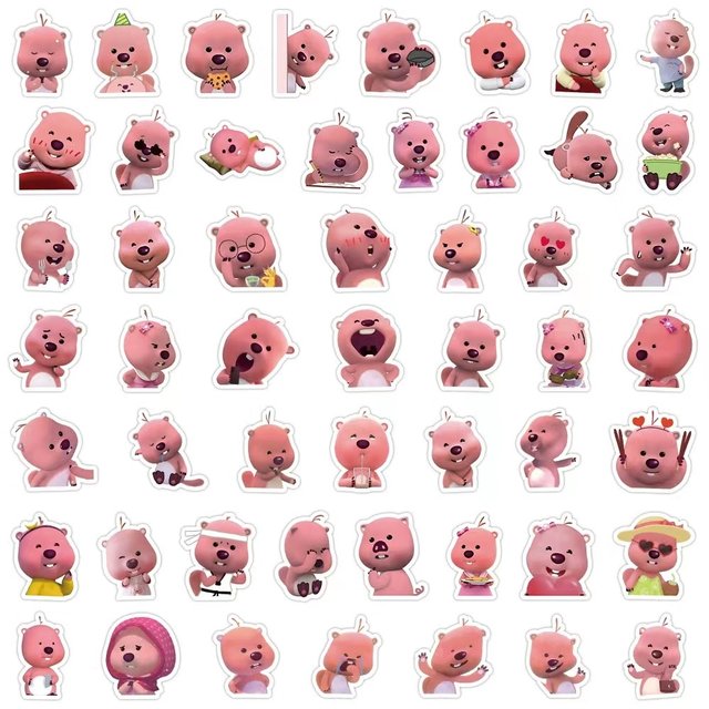Cute loopy Ruby Little Beaver Sticker Handbook Expression Pack Cartoon ...