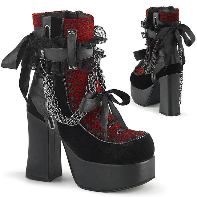 New autumn and winter short boots for women with color matching, sweet ...