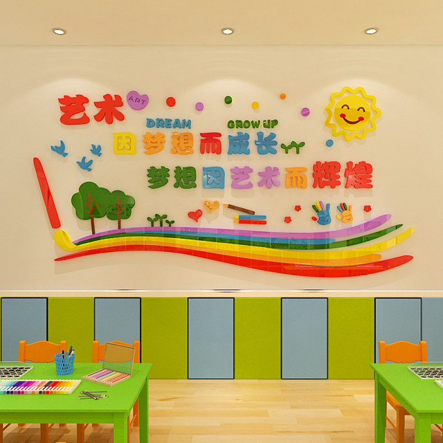 Art training class wall decoration wall stickers 3D three-dimensional ...
