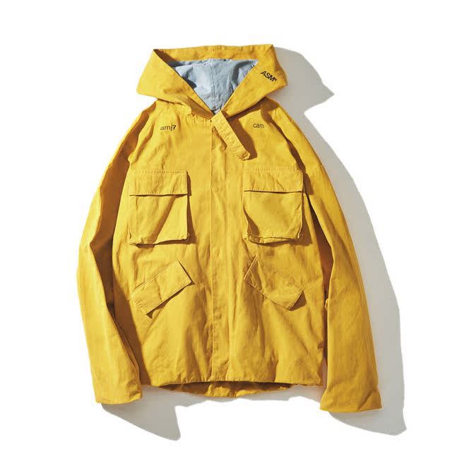 UMAMIISM yellow thickened tooling jacket men's trendy brand tooling ...