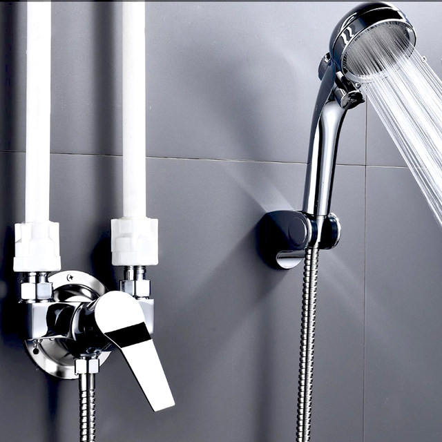 Reverse upward water inlet all-copper exposed shower hot and cold ...