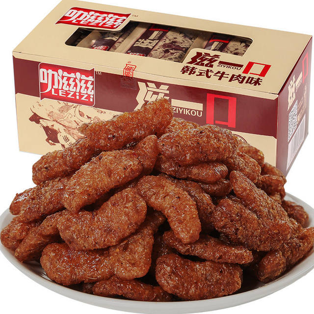 Ladzi Korean -style vegetarian beef snacks burst soybein meat, fat beef ...