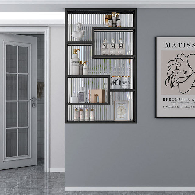 Bathroom half-wall screen partition cabinet modern minimalist living ...