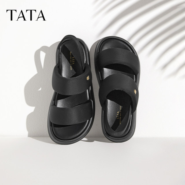 Tata casual thick-soled sandals women's one-strap sports beach sandals ...
