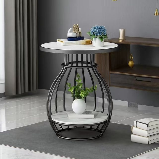 Light luxury slate side table corner table living room sofa side ...