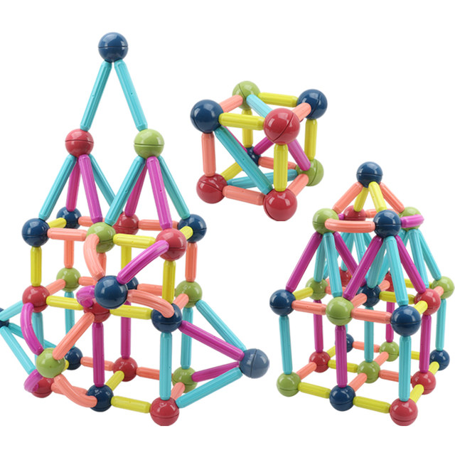 Hundreds of magnetic rods Children Big Granules Jim Jone Puzzle ...