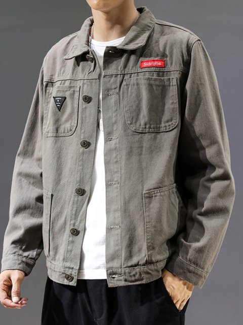 American short denim jacket for men summer new trendy brand men's ...