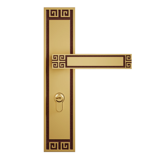 Goode brass new Chinese door lock household double-open bedroom wooden ...