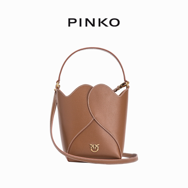 PINKO Women's 2024 Autumn Love Splicing Bucket Bag 103334A1RM