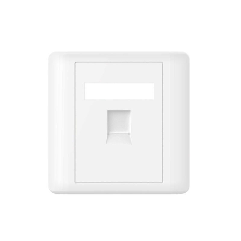 Zhefan 86-Type RJ45/RJ11 Network Panel - Ivory White