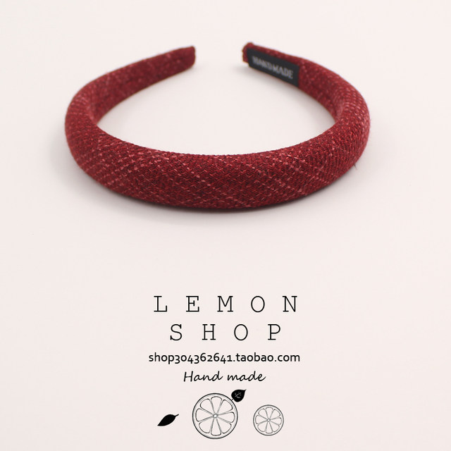 Red headband, new year headband, high-end autumn and winter hair ...