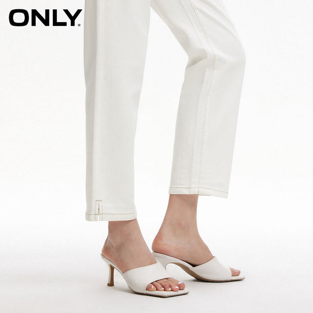 ONLY2024 new autumn style open-stitch design slit high-waisted straight ...