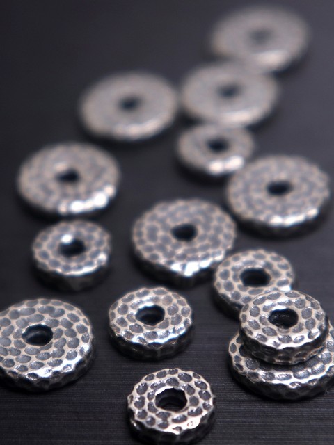 Original sterling silver 925 meteorite spacer, spacer, beads, Bodhi ...