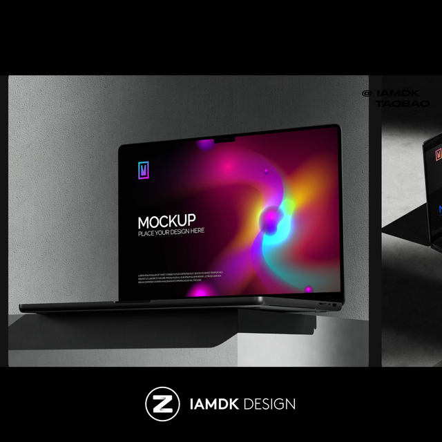 18 websites WEB UI design display black style MacBook Pro laptop PS ...