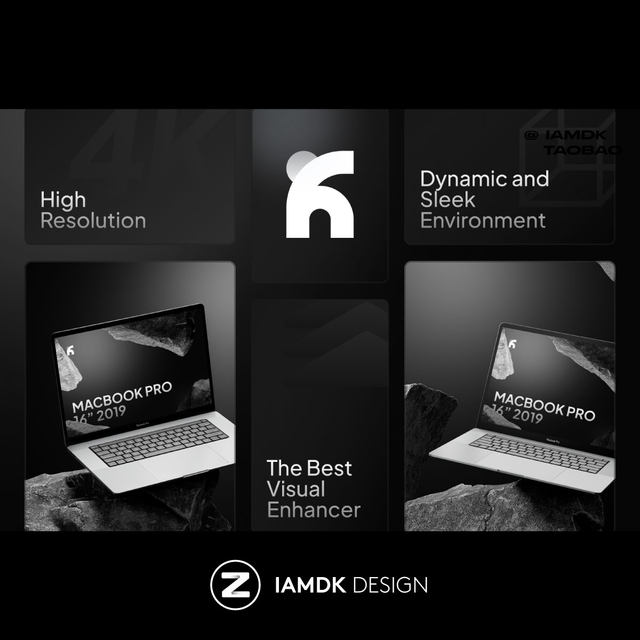 MacBook Pro Notebook Computer Display Effect Chart PS Mockup prototype ...