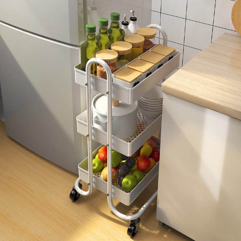 Kitchen Storage Trolley - Multi-Layer Movable Rack