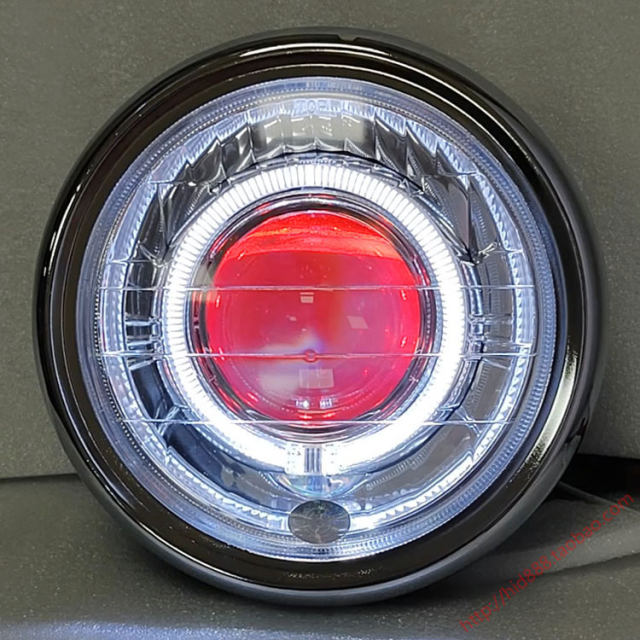 Motorcycle light bulb accessories 7-inch round headlight assembly LED ...