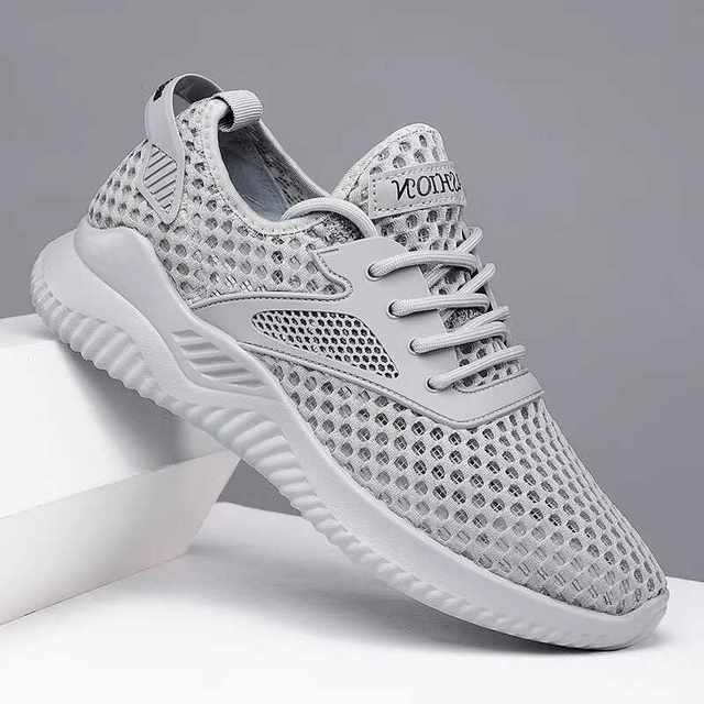 Men's mesh shoes summer mesh breathable new large mesh lightweight casual thin sports hollow ...