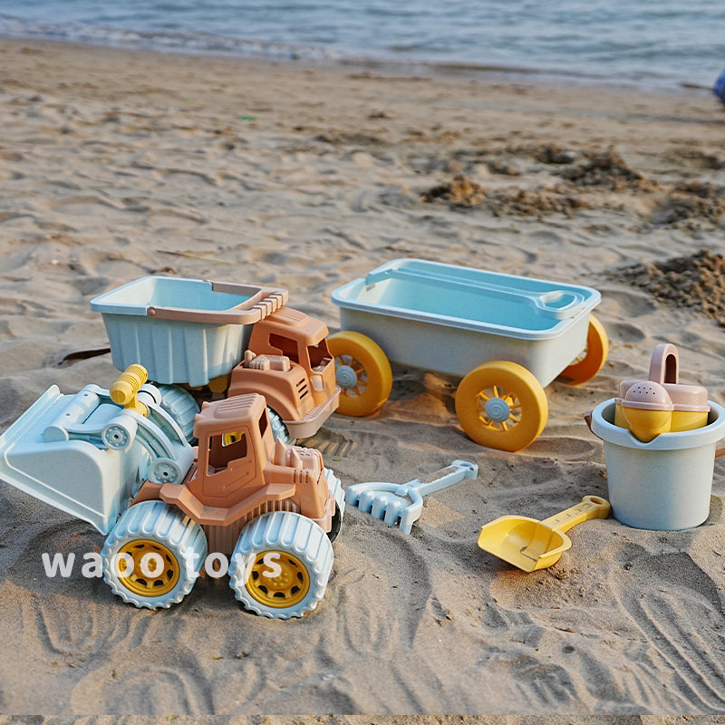 Children's Beach Toy Cart Set - Sand Play Tools & Bucket