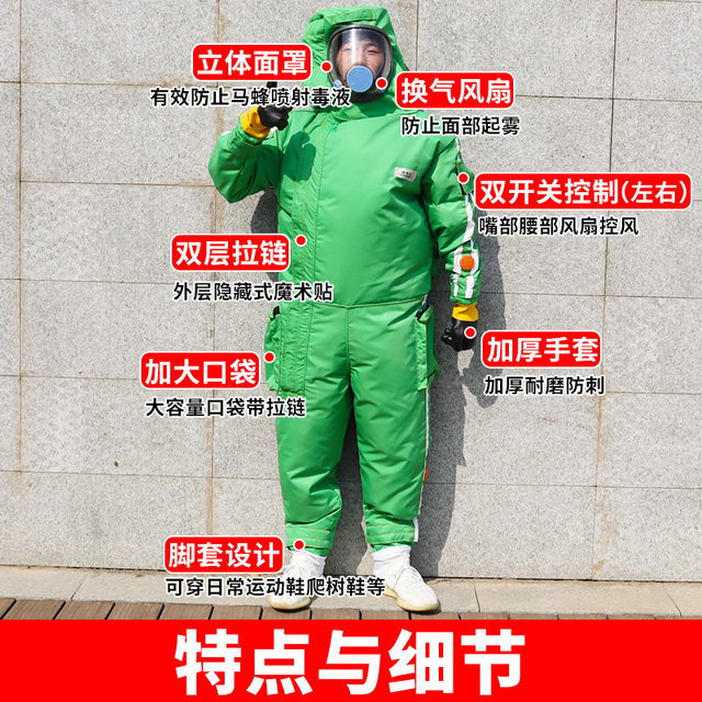 Bee Overlord 6-layer anti-sting and bee-proof suit, full set of ...