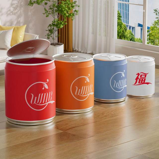 Coke trash can household large-capacity cans personalized creative high ...