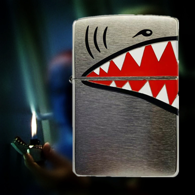 Encendedor Zippo Shark Carving - Regalo Coleccionable Genuino